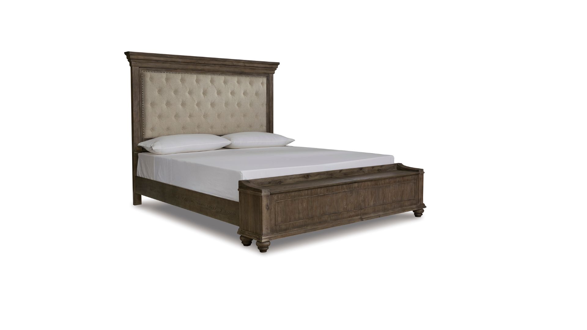 JOHNELLE BEDROOM SUITE (BED + 2 NIGHTSTANDS + MIRRORED DRESSER + CHEST ...